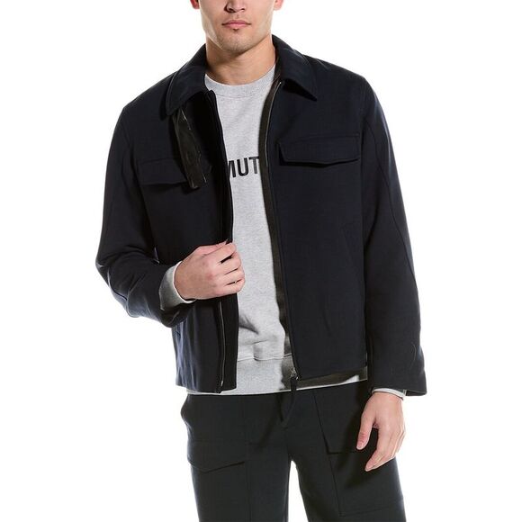 Helmut Lang | Jackets & Coats | Helmut Lang Rounded Leathertrim ...